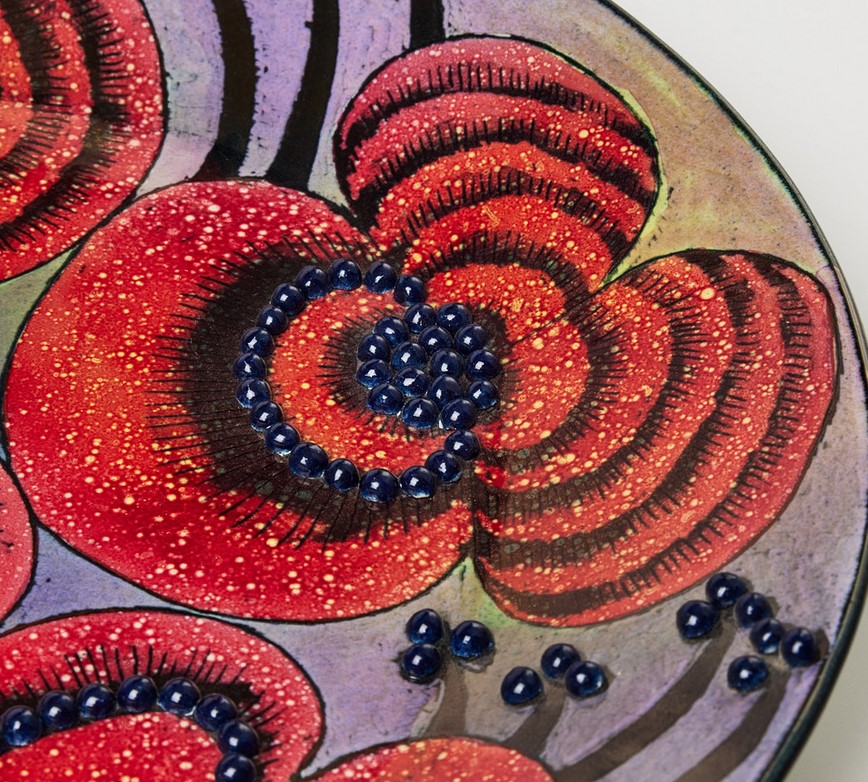 Grand plat "Coquelicots" - Galerie du Passage